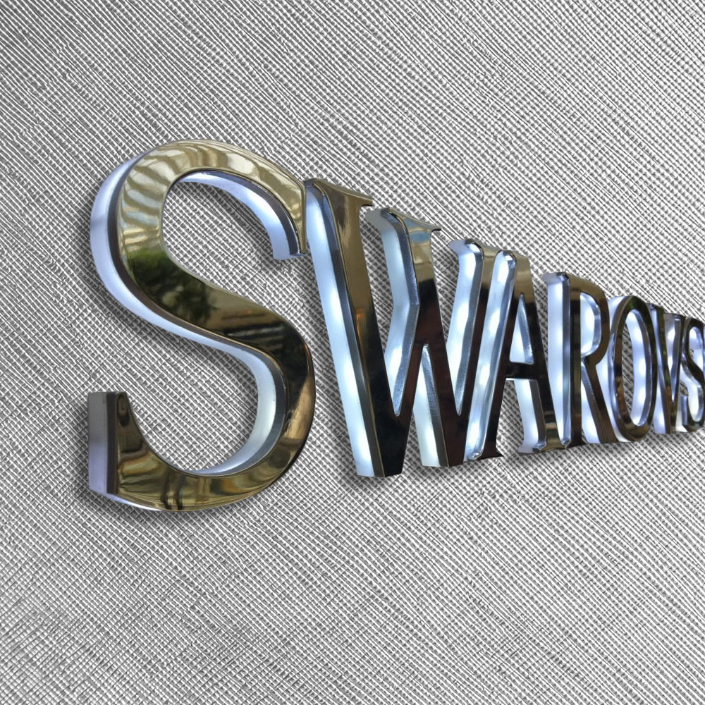 Metal Fabricated Letters with Acrylic Base - Guangzhou Raoyang Creative ...