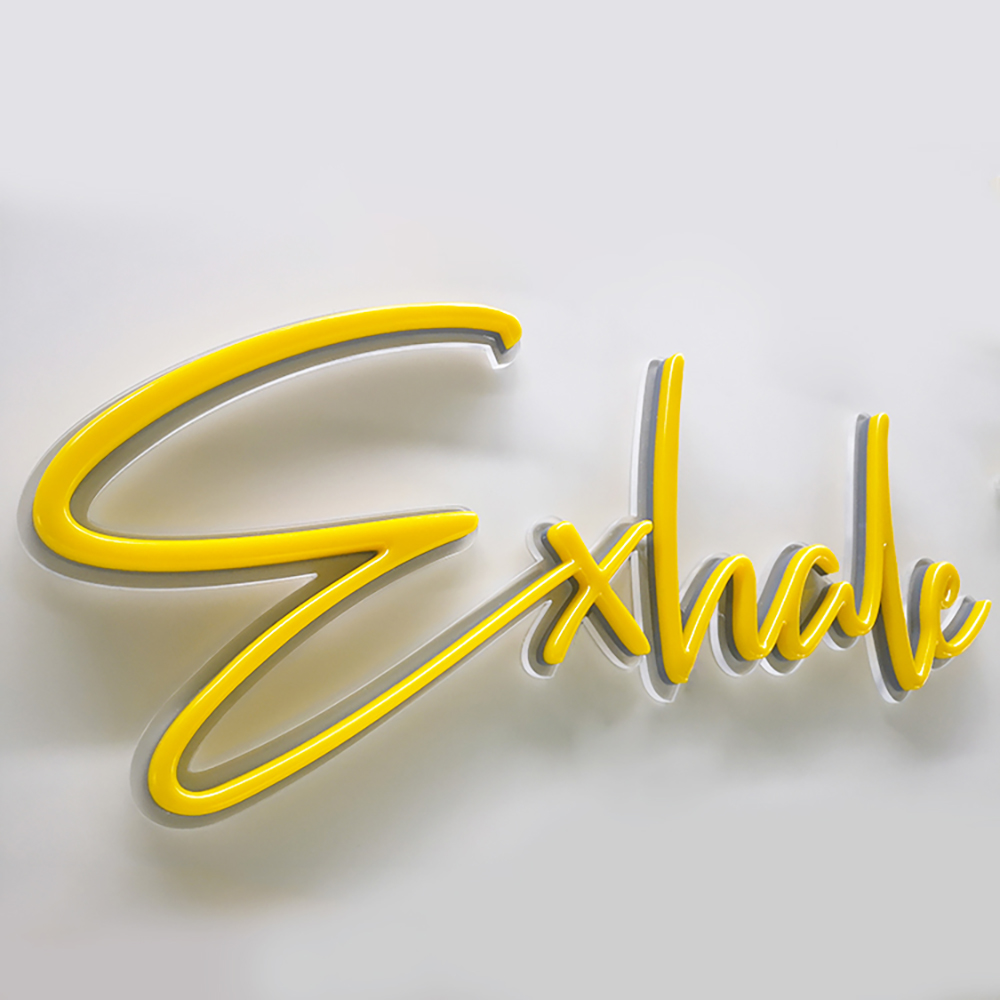 Acrylic Engraved Curved LED Neon Sign - Guangzhou Raoyang Creative ...